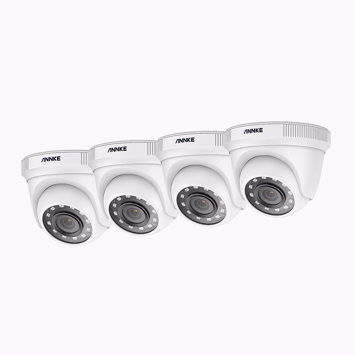 ANNKE Y200 CCTV Camera White 1080P HD TVI Add-on Surveillance Security Dome Camera, IP66 Outdoor Weatherproof Camera with IR Night Vision