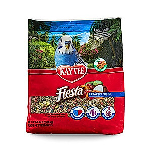 Kaytee Fiesta Parakeet Pet Bird Food, 4.5 Pound