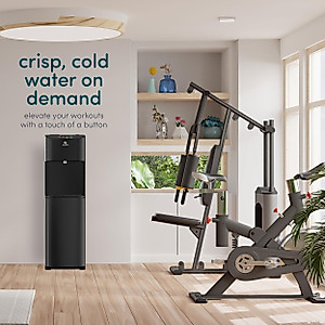 Avalon Electronic Bottom Loading Water Cooler Dispenser - 3 Temperatures, Hot, Cool & Cold, Digital Clock with Temperature Control, Durable Stainless Steel Cabinet, Self Cleaning, Black