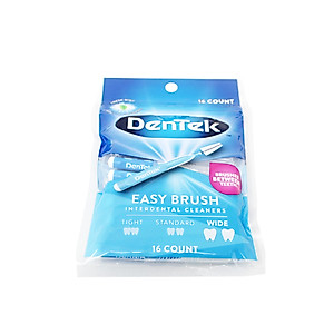 DenTek Easy Brush Wide Interdental Cleaners 16 Count (Pack of 6)