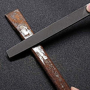 KALIM 8 Inch Flat Hand File with High Carbon Hardened Steel, Ergonomic Grip, Plastic Non-Slip Handle …