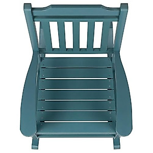 Flash Furniture Winston All-Weather Poly Resin Rocking Chair in Teal