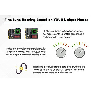 Pro Ears Pro Tac Plus Gold Ear Muffs, Military Grade Electronic Hearing Protection & Amplification, NRR 26, DLSC Compression, Shooting, Hunting, Various Uses, Up To 250 Hours Battery Life