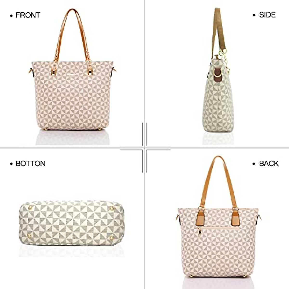 2E-youth Designer Purses And Handbags For Women Satchel Shoulder Bag Tote Bag For Work Clutch Purses (2-beige)