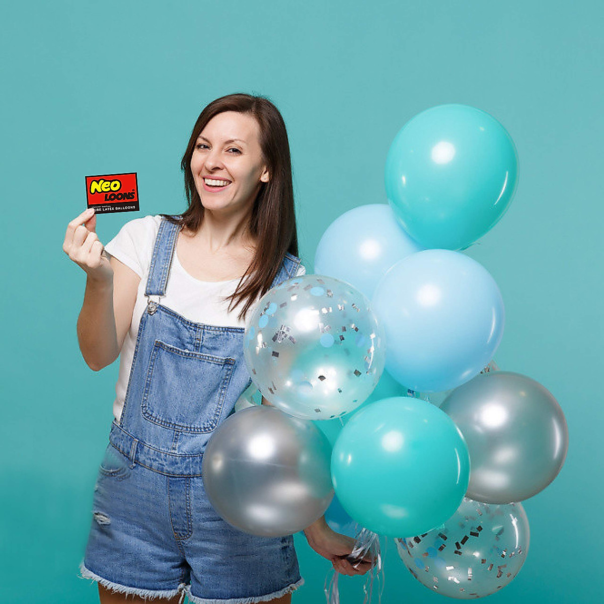 Neo LOONS 100 Pcs 10" Pastel Turquoise Blue Premium Latex Balloons - Great for Kids, Adult Birthdays, Weddings, Baby Showers, Water Fights, or Any Celebration