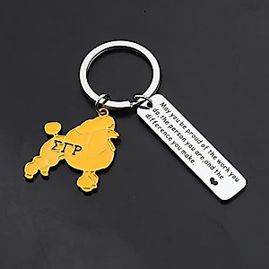BAUNA Sorority Keychain SGRho Inspired Greek Sorority Jewelry (Sorority Keychain)