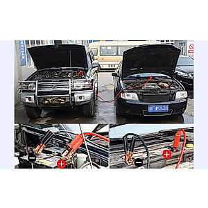 Fielect 6Pcs 10A Plastic Handle Test Probe Metal Alligator Clips Red and Black