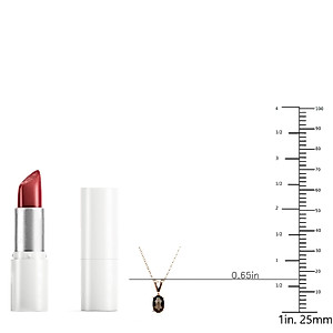 LE VIAN Checkerboard Cut Brown Smoky Quartz V Bail Drop Oval Pendant Necklace for Women in 14k Rose Gold Plated 925 Sterling Silver on 18 Inch Cable Chain with Spring Ring