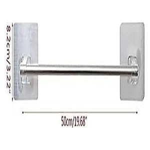 Towel Racks Towel Holder Shelf Bath Stainless Steel Bath Towel Holder Self Adhesive Wall Mounted Hanger Single Rod Organiser for Home Kitchen Bathroom