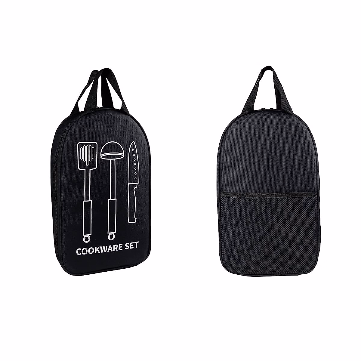 Eardion Folding Knife Bag, More Than 20 Knife Bags and Knife Sets for Kitchen Tools, Hidden Back Pocket, Waterproof Fabric, Knife Storage Bag for Chefs and Cooking Students (Black)