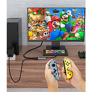 YCCSKY Switch Dock for Nintendo Switch/OLED, USB C to HDMI Multiport Hub, Portable 4K HDMI Switch Adapter Docking Station Support TV Mode/ Steam Deck/ Samsung DeX/Laptop/PC（Grey）