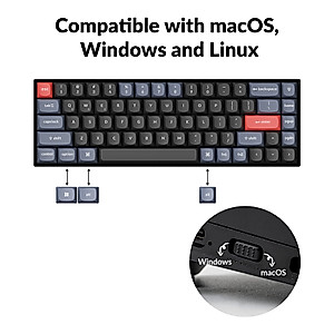 Keychron K6 Pro Wireless Custom Mechanical Keyboard, QMK/Launcher Programmable Macro, Hot-Swappable Keychron K Pro Red Switch Keyboard, 65% Layout RGB Backlit Office Keyboard for Mac Windows Linux