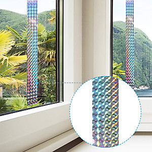 Chinco 2 Rolls Bird Reflective Tape, 262.47 ft x 0.94 in Per Roll Double Sided Bird Tape for Outside, Garden, Farm, Orchard or Courtyard