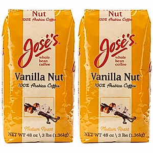 Jose’s Vanilla Nut Whole Bean Coffee 3 lb. Bag 2-pack