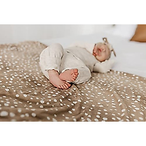 Large Premium Knit Baby Swaddle Receiving Blanket"Fawn" by Copper Pearl