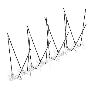 Bird B Gone - Pre-Assembled EnviroSpike Stainless Steel Anti Bird Spikes (10') - UV-Stabilized Polycarbonate Base - Humane Deterrent - Stops Pigeons & Birds from Roosting On Rooftops, Ledges, Fences