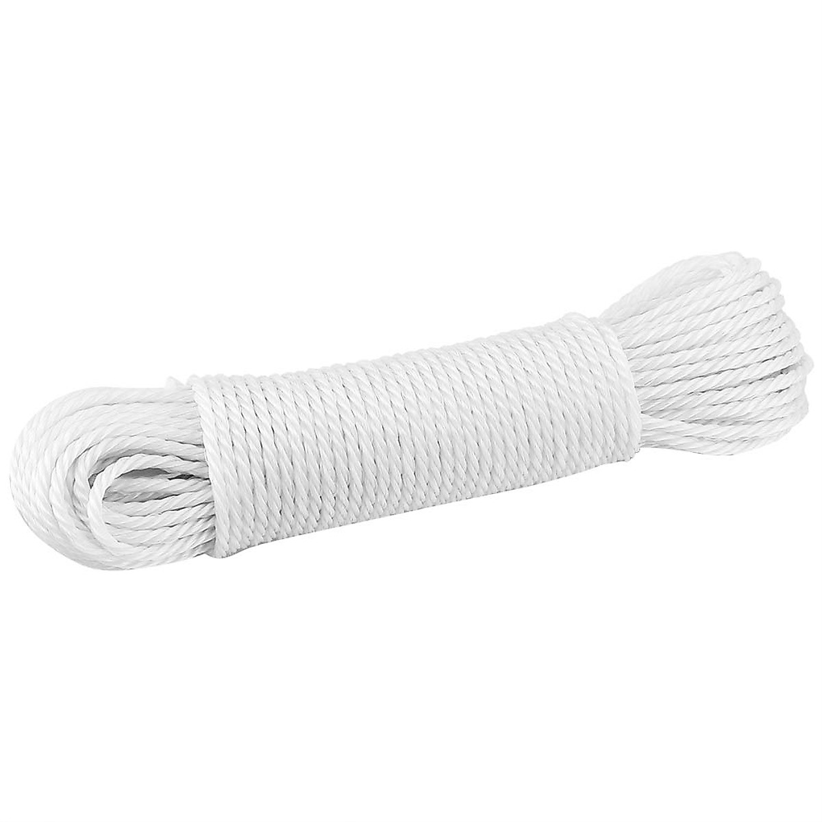 Clotheslines, 65.6 Ft Clothesline Long Clothes Line, Nylon Clothesline Rope Laundry Line Rope Craft Drying Rope for Camping Travel Home Use DIY Rope Laundry Line Dryer Rope (White)