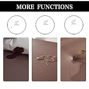4pcs PU Leather RV Dinette Cushion Covers, Waterproof RV Seat Cover Restaurant Seat Sofa Slipcover RV Camper Car Settee Bench Cover (Black)