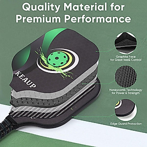 Pickleball Paddles Set of 2 Rackets with 4 Balls and 1 Pickleball Bag Pickle Ball Rackets for Women & Men with Grip Tape Pickleball Set Racquet Lightweight