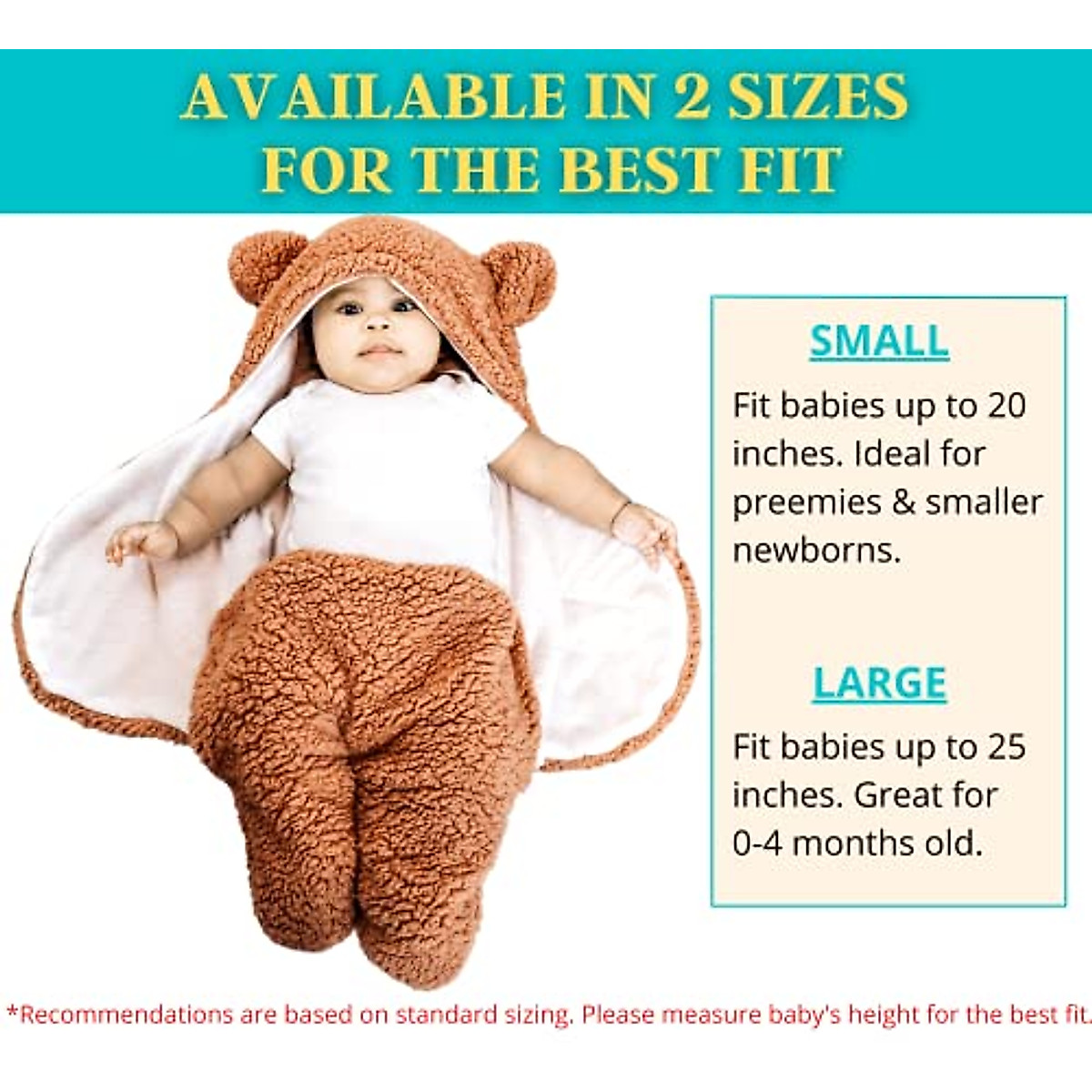 Kermode Teddy Bear Baby Swaddle Blanket - Plush Baby Swaddler for Newborns - Cute Infant Swaddle Wrap & Receiving Blanket - Perfect Gender Neutral Baby Shower & Registry Gift for Boy & Girl