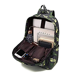 YANAIER Stylish Backpack Purse Laptop Backpack Travel Daypack Black Triangle