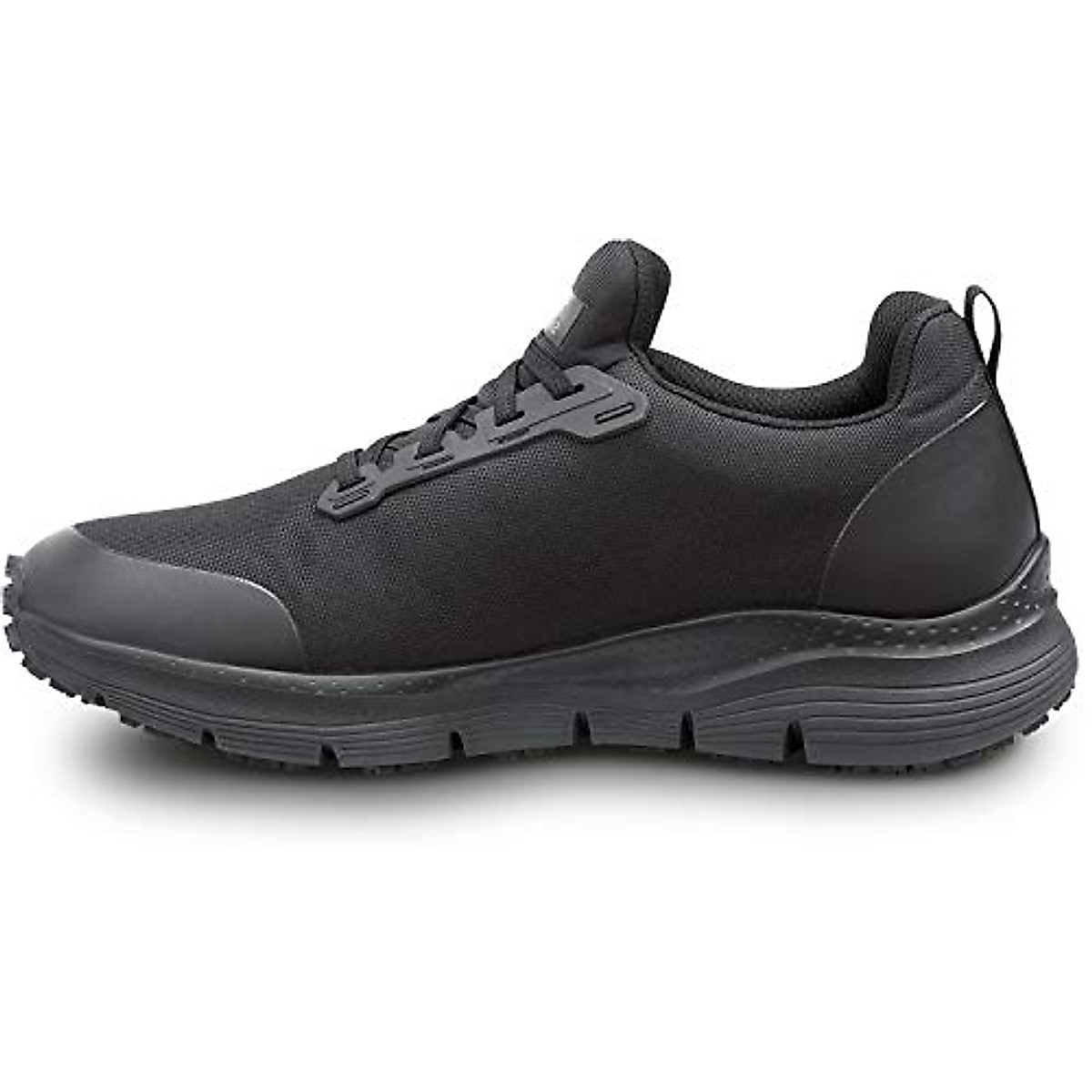 Skechers Work Arch Fit Jake, Men's, Black, Slip On Athletic Style, MaxTrax Slip Resistant, Soft Toe Work Shoe (9.0 M)