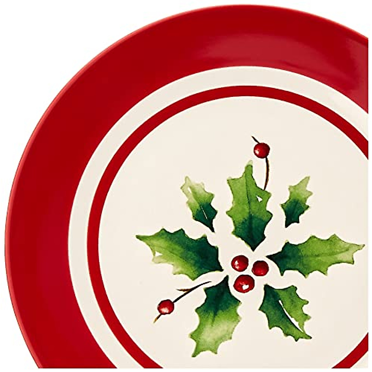 Lenox 890771 Holiday Handpaint Stripe 4-Piece Dessert Plate Set