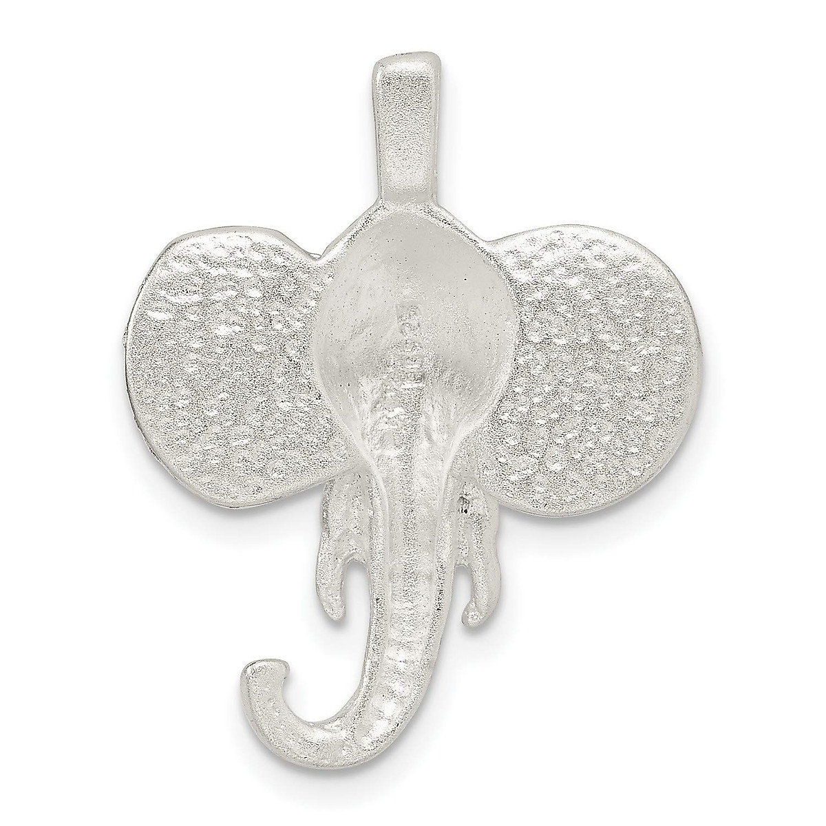 Jewelry Stores Network Elephant Head Pendant In 925 Sterling Silver 27 mm x 23 mm