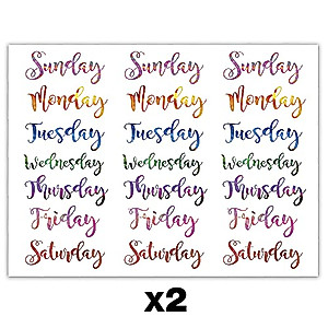Watercolor Months, Watercolor Stickers, Watercolor Numbers, Watercolor Days of the Week, Sticker Kit, Sticker Set, Sticker Pack