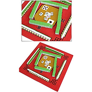 Exclen Universal Mahjong/Paigow/Card Table Cover, Slip Resistant Mat 31" x 31" (78cm x 78cm) (Blue)