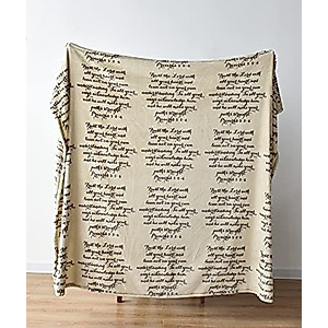 Inspirational Scripture Ultra-Soft Throw Blanket | Lightweight Fleece | Proverbs | 50x60 Inches (Brown)