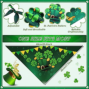 30 Pieces St. Patrick's Day Dog Bandanas St. Patrick's Day Dog Cat Bibs Holiday Pet Costume Dog St. Patrick's Day Outfit Triangle Scarf Kerchief for Small to Medium Pet