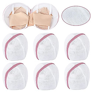 6 Pcs Bra Washing Bags,Mesh Wash Bags,Exclusive Underwear Washing Bags with Zipper for Women Laundry Storage