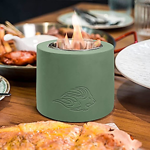 Mini Tabletop Fire Pit Bowl - Portable Rubbing Alcohol Table Top Fireplace Indoor Marshmallow Roaster Long Time Burning Smokeless Odorless with Fire Extinguisher