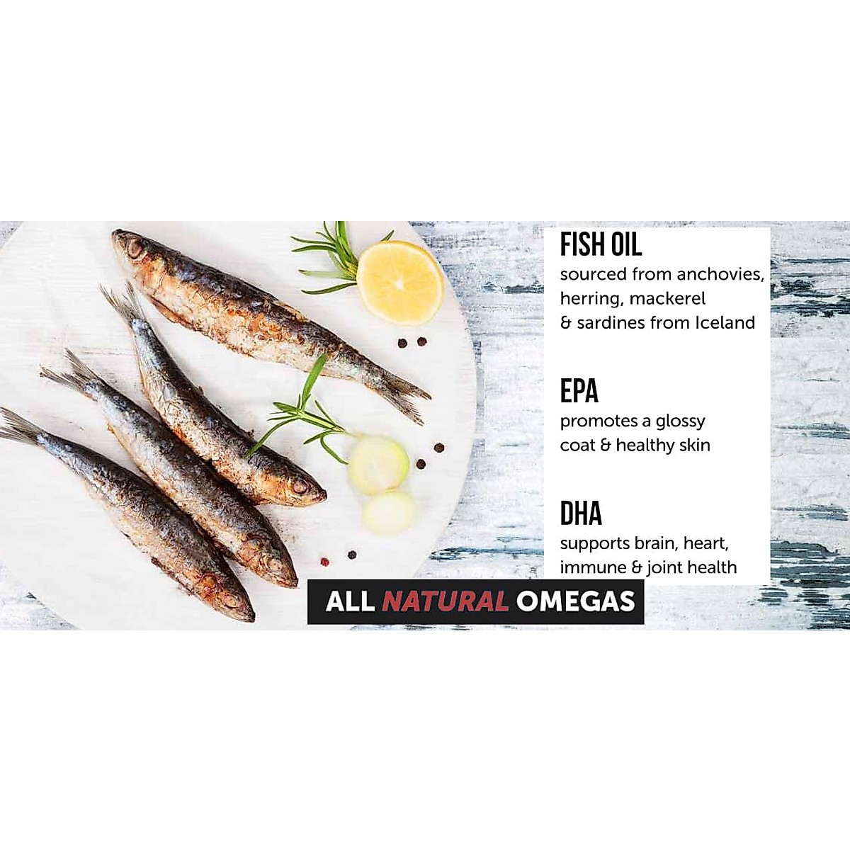 Omega 3 Fish Oil for Dogs - 180 Count Tablet Treats – Helps Shedding, Skin Allergy, Itch and Dry Skin Relief, Hot Spots - Joint Health - Skin and Coat Supplement - Salmon Oil - Duck Flavor