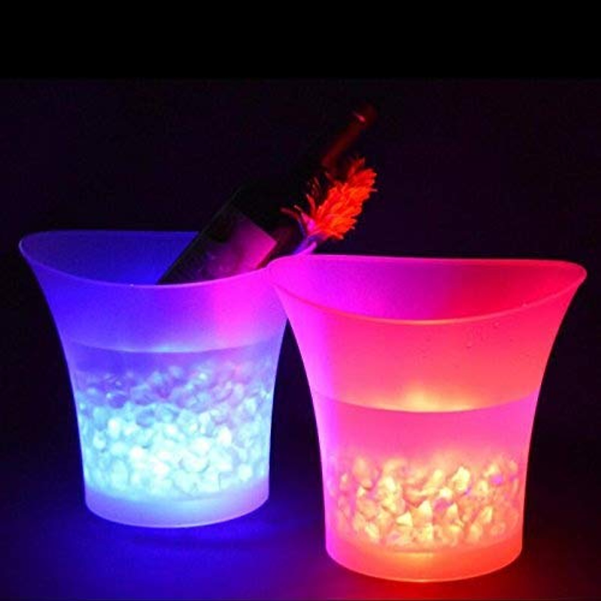 Smad 3.5L Large Capacity Led Ice Bucket with Multi Colors Changing for Party, Home Bar,Wine, Beer and Champagne
