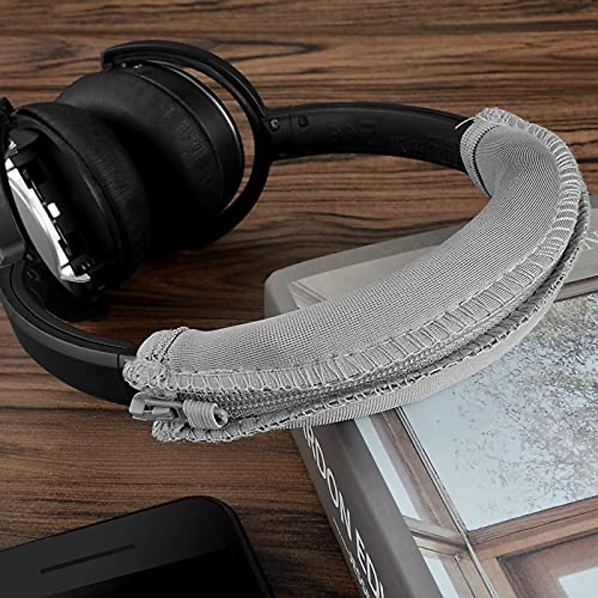 Geekria Headband Cover Compatible with Bose QC 3, AE2, AE2i, AE2w, SoundTrue Around-Ear Headphones/Headband Protector/Headband Cover Cushion Pad Repair Part, Easy DIY Installation. (Grey)