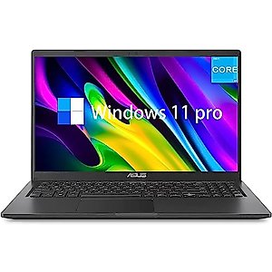 ASUS Vivobook 15 Laptop for Business and Student, 15.6 Inch FHD, Intel Core i5-1135G7, 8GB RAM, 512GB SSD, Windows 11 Pro, 10 Number Key, WiFi, HDMI, USB Type-C, Black, PCM