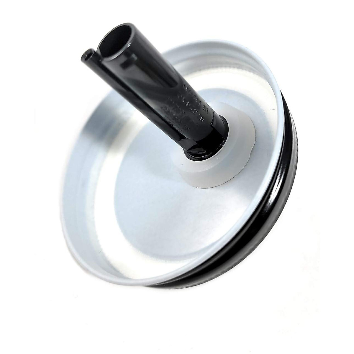 AmeriPour Black - Mason Jar Pour Spout - Regular Mouth - For Moonshine And Whiskey - Made 100% In The USA. Free Flow Mason Jar Spouts That Don't Leak. No Cracks, Just A Perfect Pour Everytime. 2 Pack