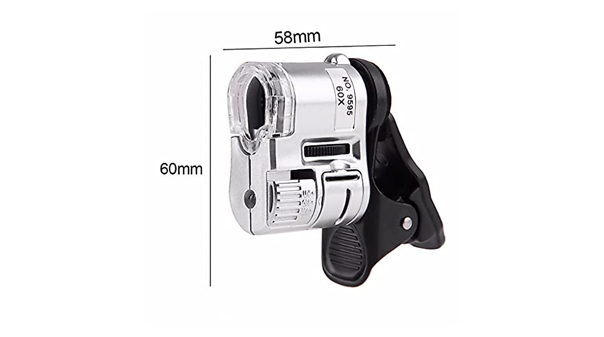 ZLXDP 60X Mobile Phone Microscope Lens with LED Light