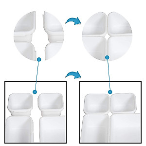 BYCY 18 Pcs White Drawer Organizers Trays Set Drawer Dividers for Kitchen Office Bathroom, Interlocking Bin Pack (18 Pieces)