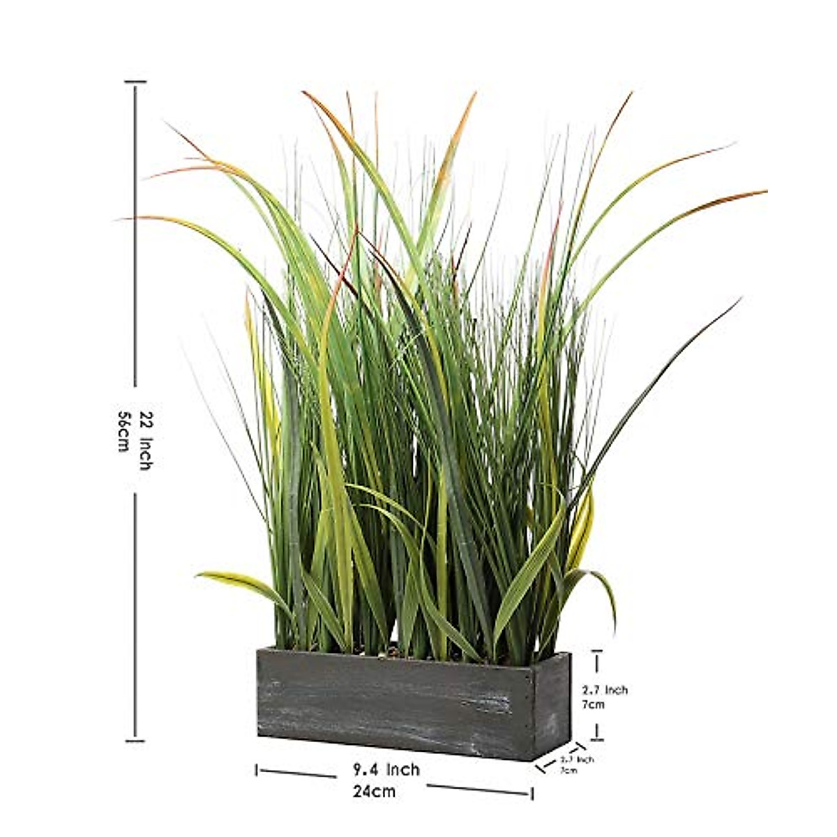 SAROSORA Artificial Plants 22" Tall for Garden Indoor Greenery Tabletop Decor Home Fake Grass | Fauk Plants (1, 22")