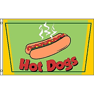 Hot Dogs Flag 3x5ft Poly
