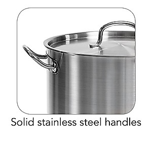Tramontina 80117/581DS 24 Qt. Stainless Steel Covered Stock Pot, Quarts