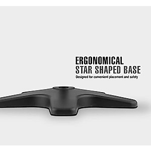 Air Monster 16" Stand Fan with Plastic Grill, Oscillating Pedestal Fan, 3 Speed, Adjustable Height and Angle, Indoor Home and Office use, Black Stand Up Fan