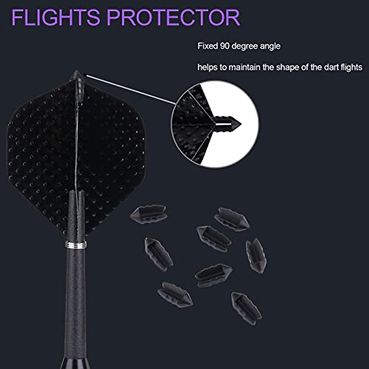 12 Pack Darts Metal Tip Set 22/24 Grams, Steel Tip Darts with Premium Black Purple Aluminum Shafts, Extra 50 Rubber O-rings 6 Nylon Shafts 24 Flights 12 Spring Rings 16 Flights Protector 1 Tool Kit