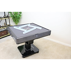 台灣麻将桌 Tornado Automatic Mahjong Table with 4 Drawers Chinese Style, Comes 2 Sets of 36mm Tiles (Blue & Green) 小尺寸麻将牌