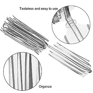 WILLBOND 10 Pieces Christmas Pull Bow 6 Inches Large Organza Bow Silver Pull Bows Christmas Wrapping Bows for Wedding Car Halloween Easter Decoration