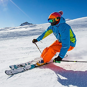 Ski Mask - Balaclava face Mask Wind Water Resistant for Cold Weather (Black)