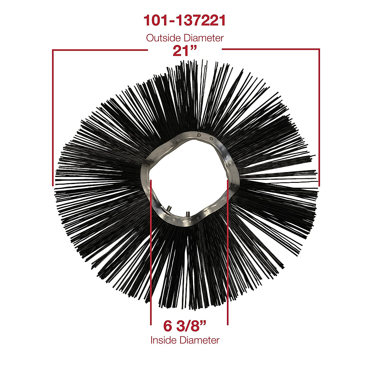 MB Replacement Brush for Bobcat 60 Inch Bucket Sweeper Poly / Wire Refill Kit 21 x 6-3/8 Inch Convoluted Brush Sections